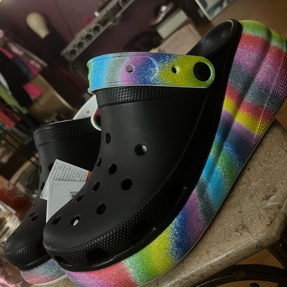 CROCS | Shoes | Brand New Multi Color Platform Crocs | Poshmark